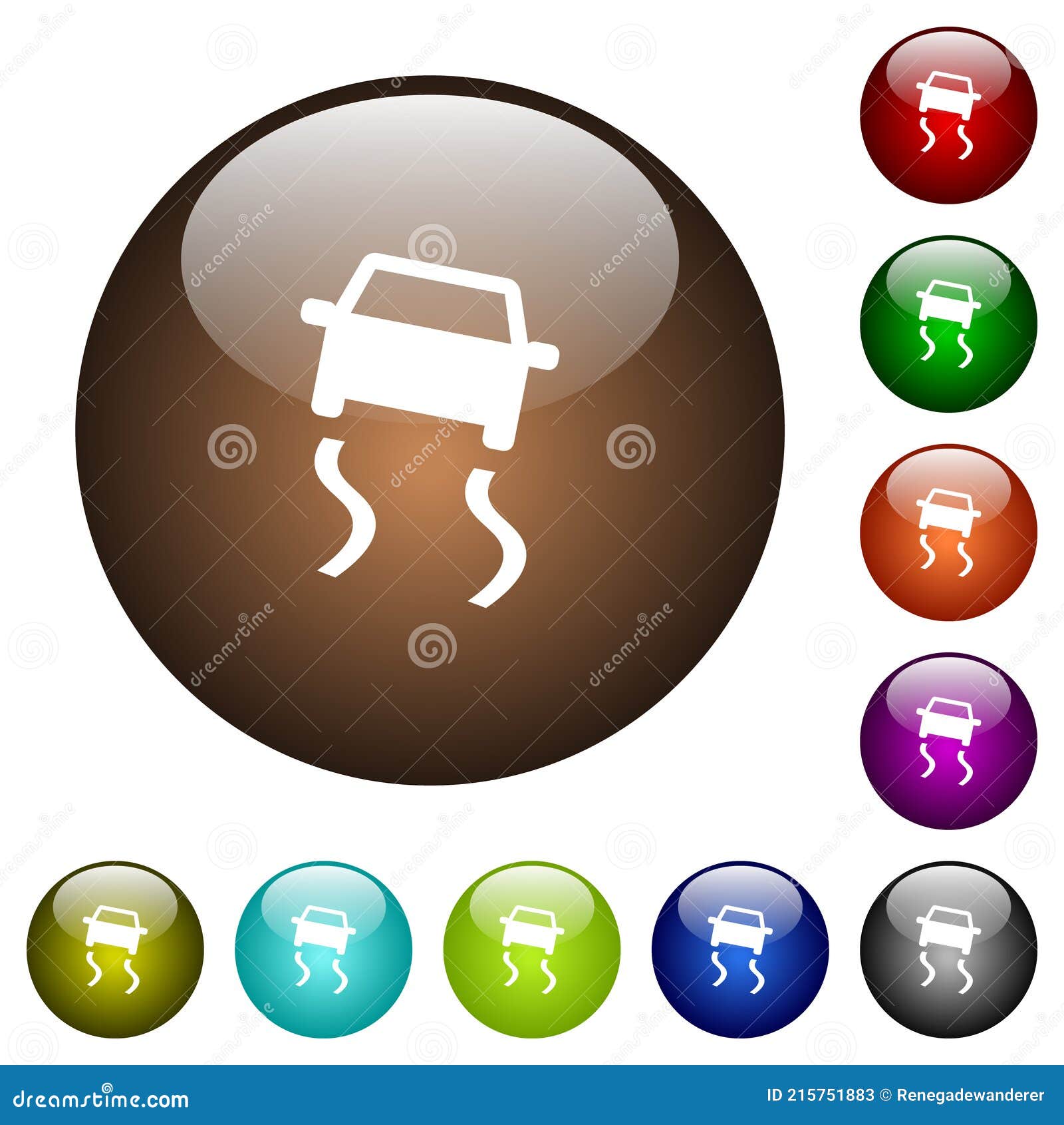 Slippery Road Dashboard Indicator Color Glass Buttons Stock Vector ... Slippery Road Dashboard Indicator Color Glass Buttons Stock Vector ...