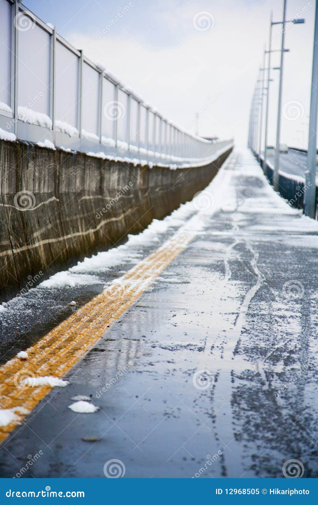 Slippery sidewalk stock image. Image of winter, frost - 12968505