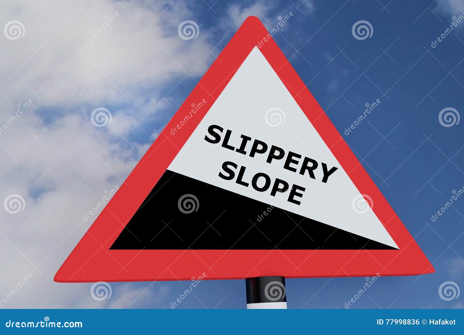 Slippery Slope concept stock illustration. Illustration of attention ...