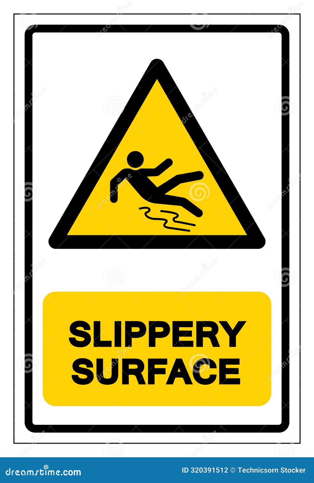 Slippery Surface Symbol Sign,Vector Illustration, Isolate on White ...