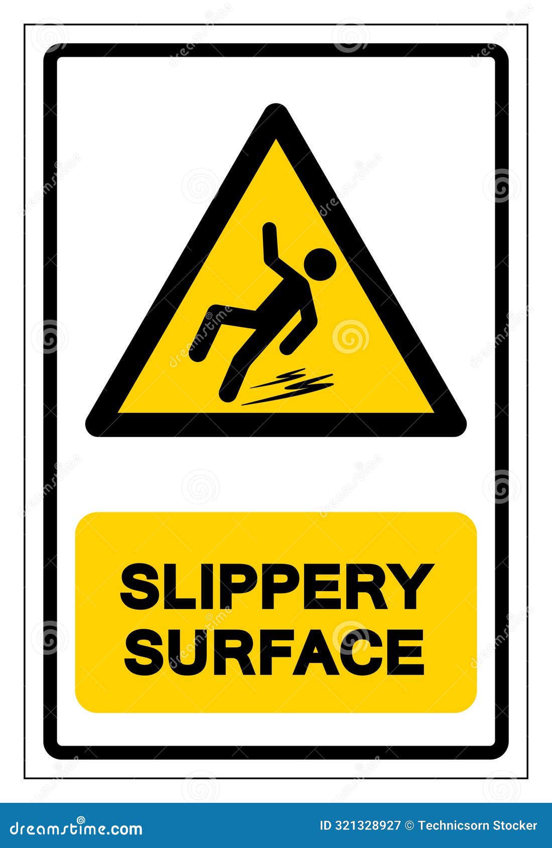 Slippery Surface Symbol Sign,Vector Illustration, Isolate on White ...