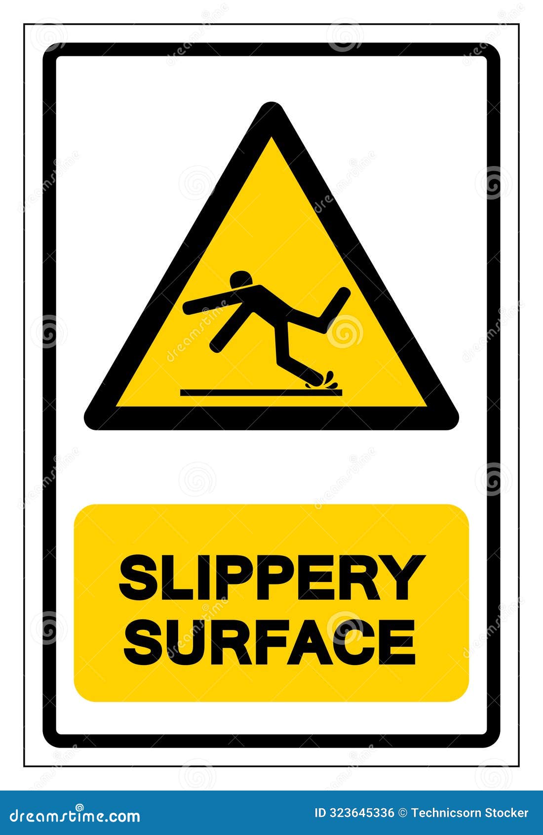 Slippery Surface Symbol Sign,Vector Illustration, Isolate on White ...
