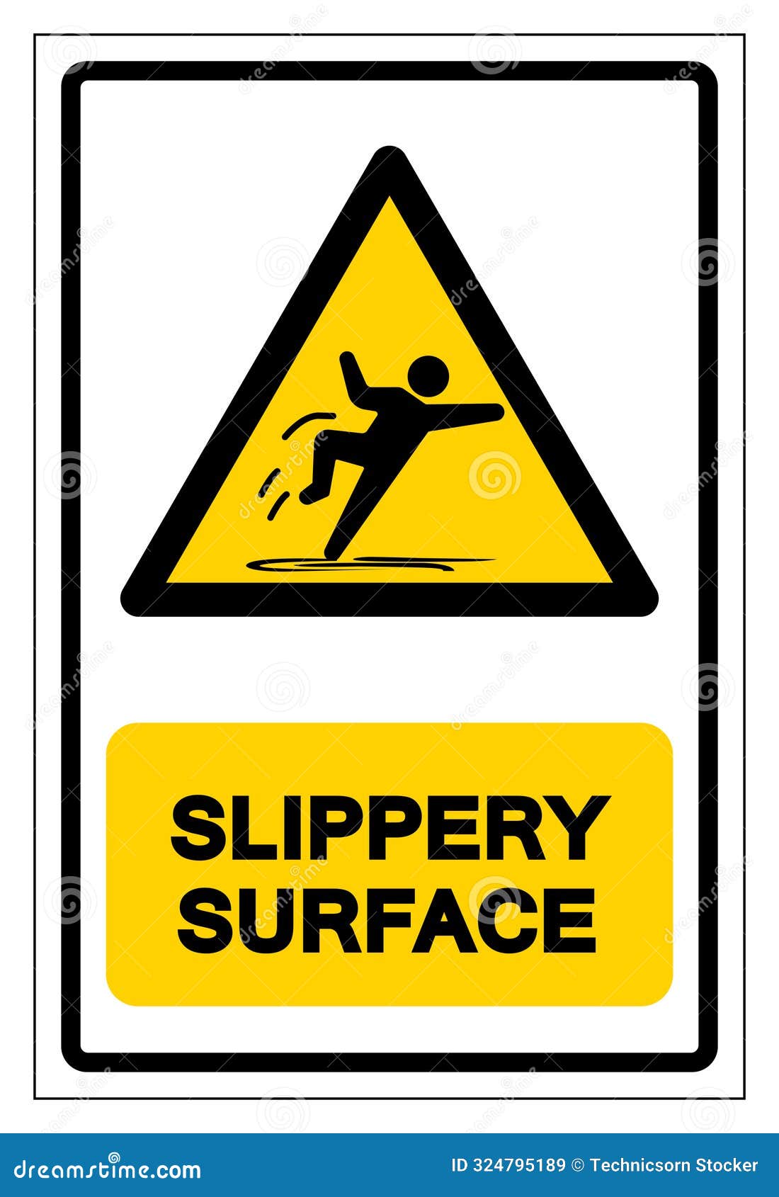 Slippery Surface Symbol Sign,Vector Illustration, Isolate on White ...