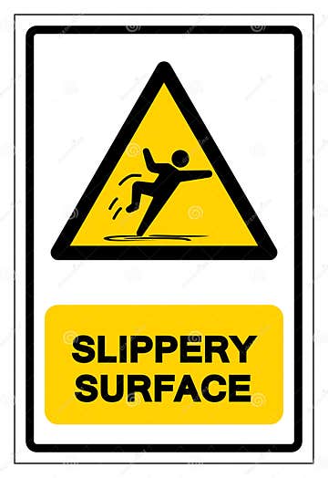 Slippery Surface Symbol Sign,Vector Illustration, Isolate on White ...