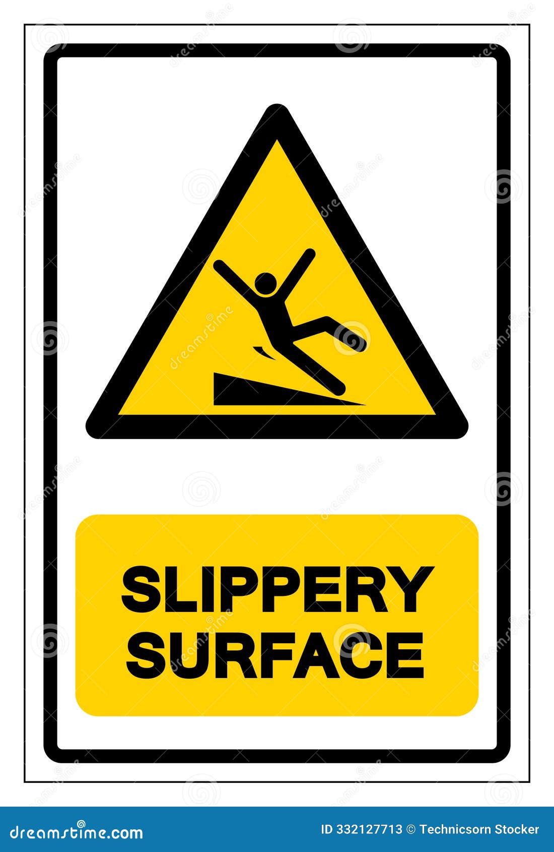 Slippery Surface Symbol Sign,Vector Illustration, Isolate on White ...
