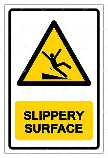 Slippery Surface Symbol Sign,Vector Illustration, Isolate on White ...