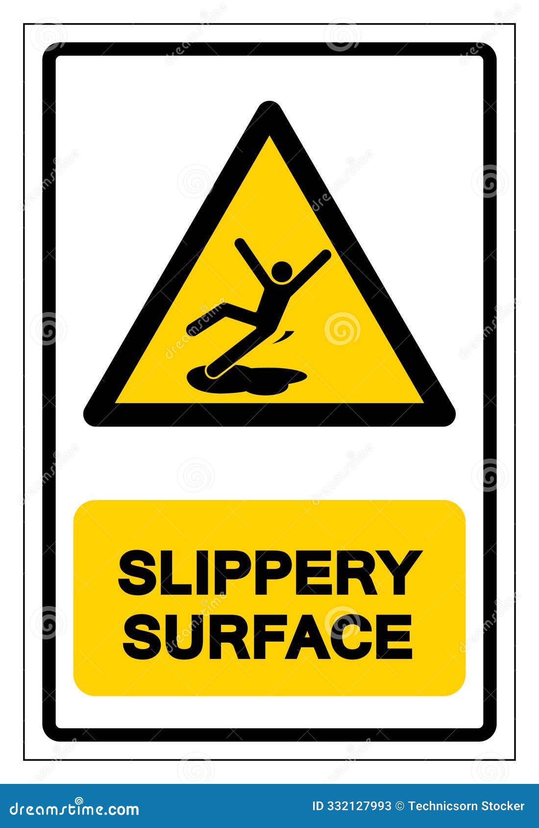 Slippery Surface Symbol Sign,Vector Illustration, Isolate on White ...