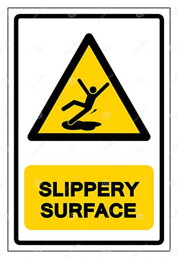 Slippery Surface Symbol Sign,Vector Illustration, Isolate on White ...