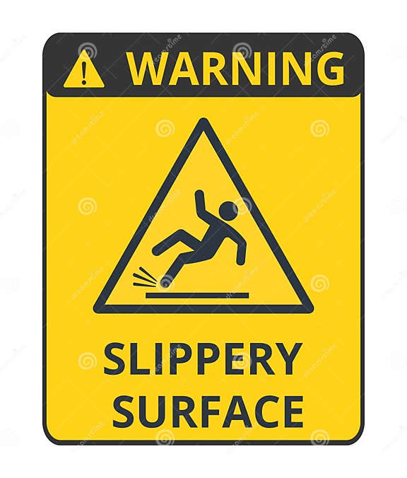 Slippery Surface Symbol stock illustration. Illustration of flat ...