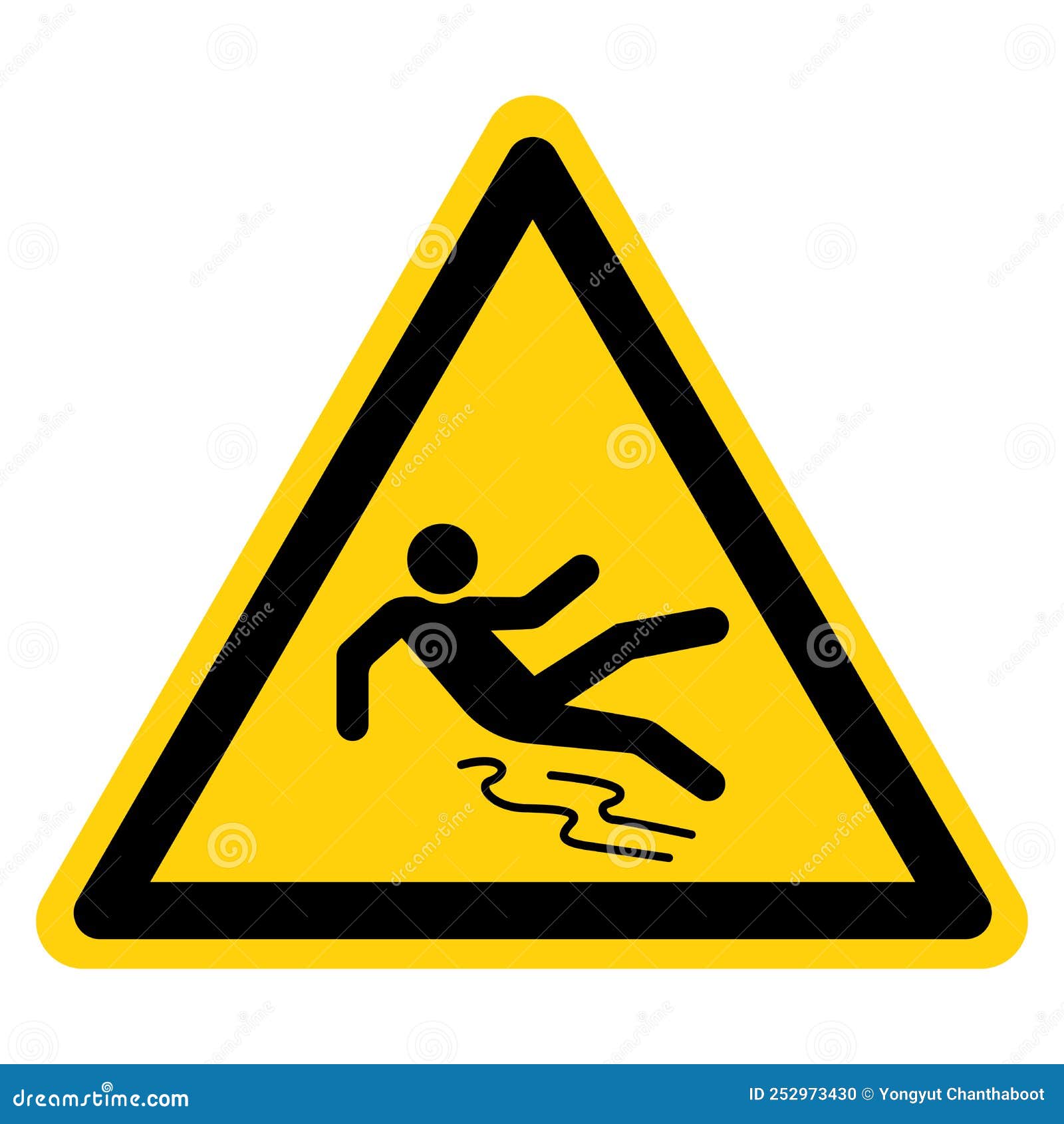 Slippery Symbol Sign, Vector Illustration, Isolate on White Background ...