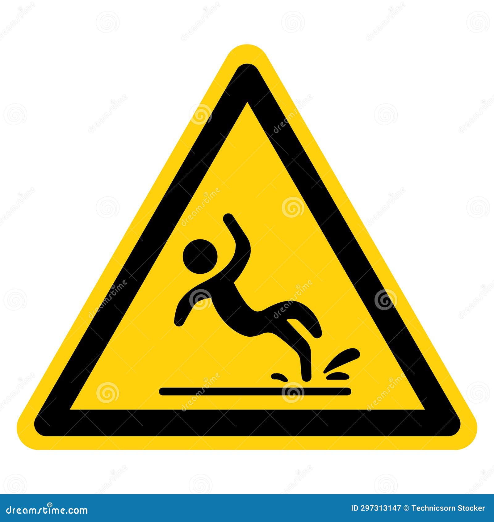 Slippery Symbol Sign, Vector Illustration, Isolate on White Background ...