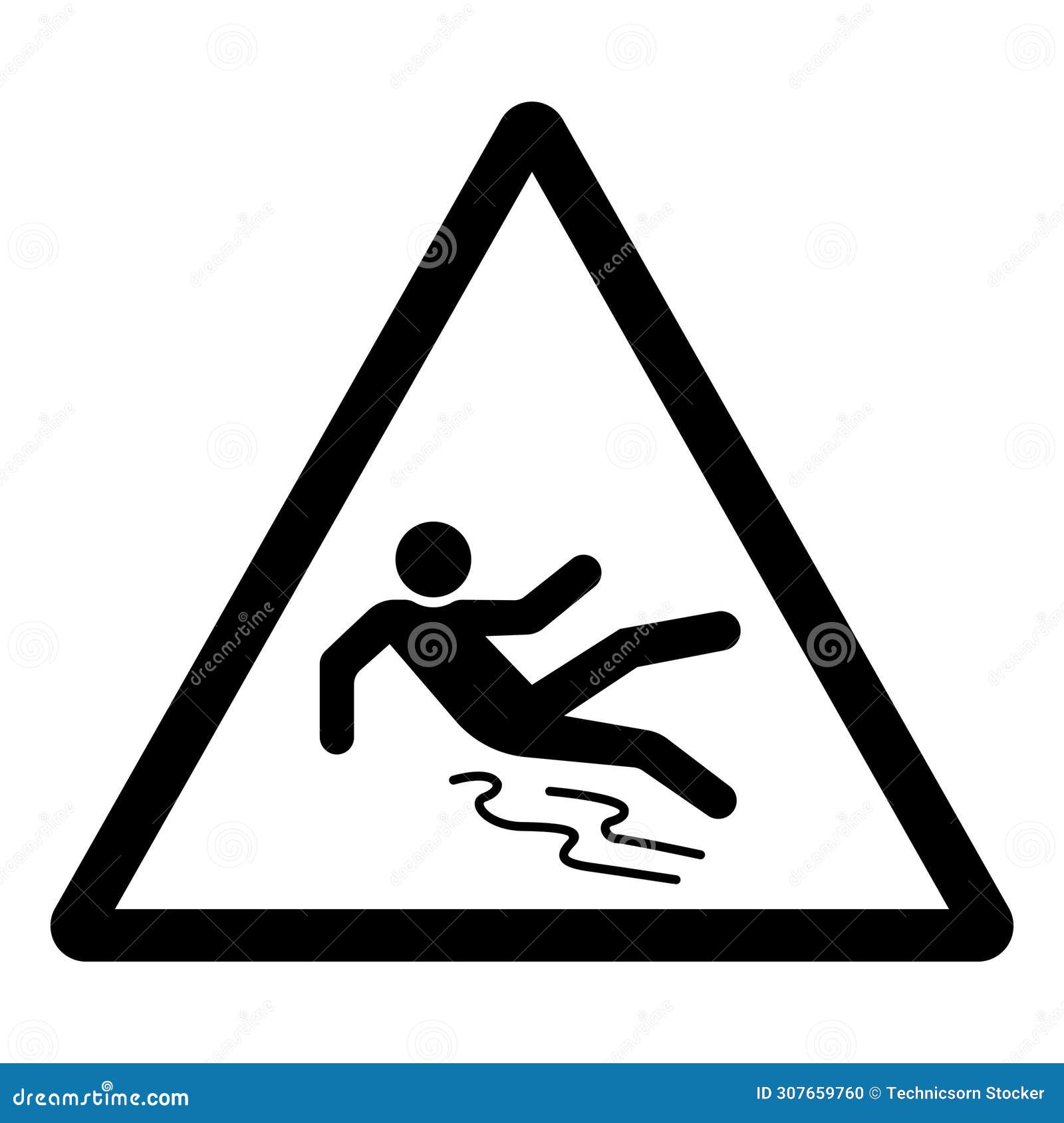 Slippery Symbol Sign, Vector Illustration, Isolate on White Background ...