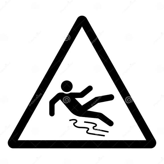 Slippery Symbol Sign, Vector Illustration, Isolate on White Background ...