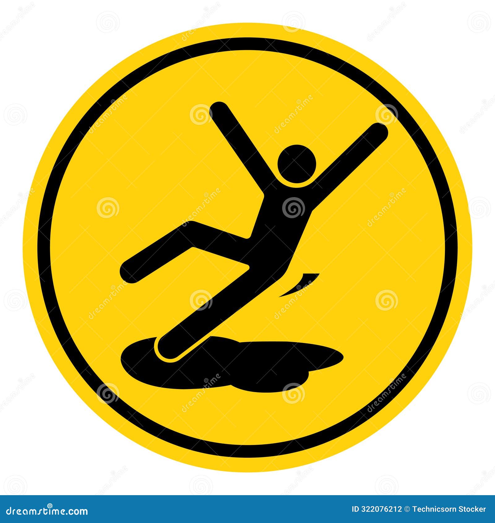 Slippery Symbol Sign,Vector Illustration, Isolate on White Background ...