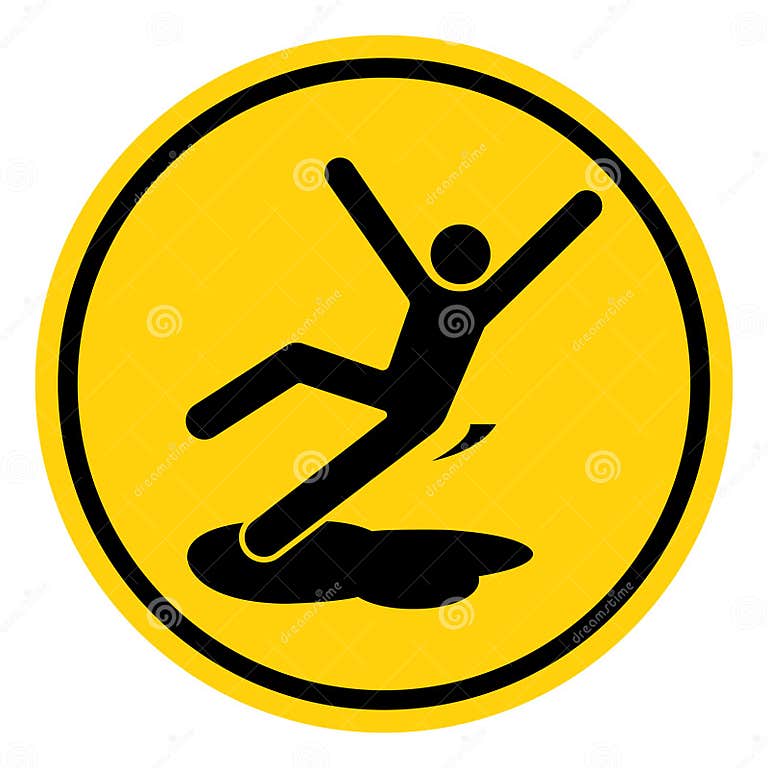 Slippery Symbol Sign,Vector Illustration, Isolate on White Background ...
