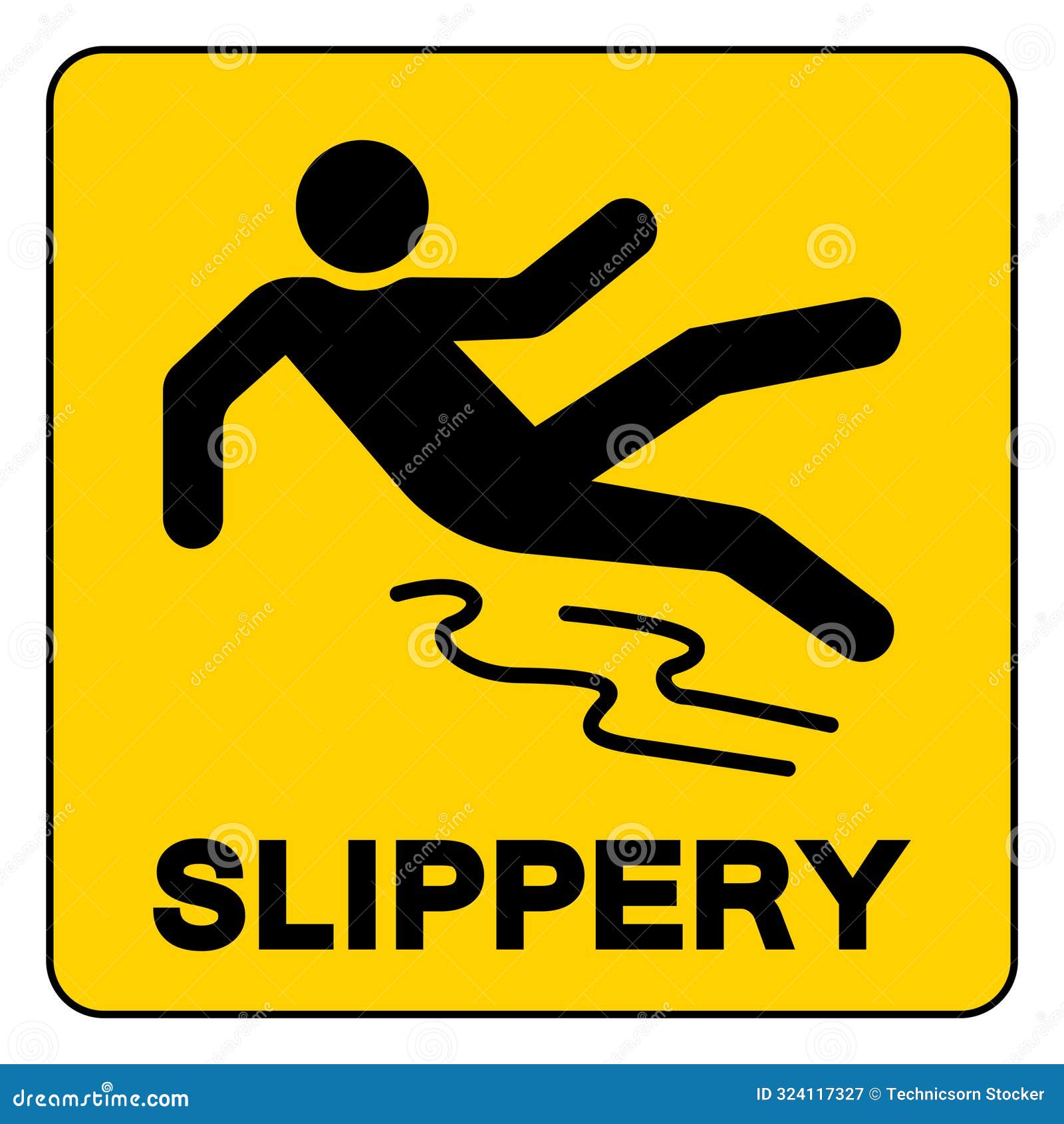 Slippery Symbol Sign,Vector Illustration, Isolate on White Background ...