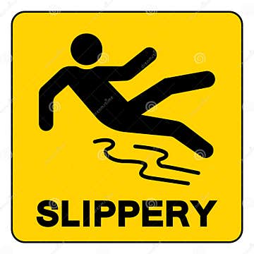 Slippery Symbol Sign,Vector Illustration, Isolate on White Background ...