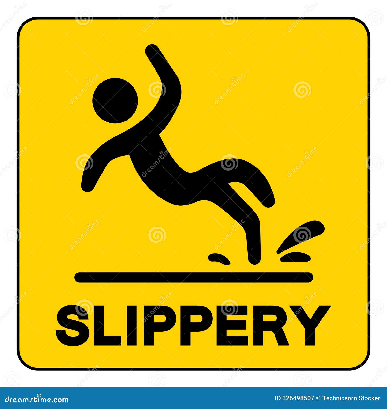 Slippery Symbol Sign,Vector Illustration, Isolate on White Background ...