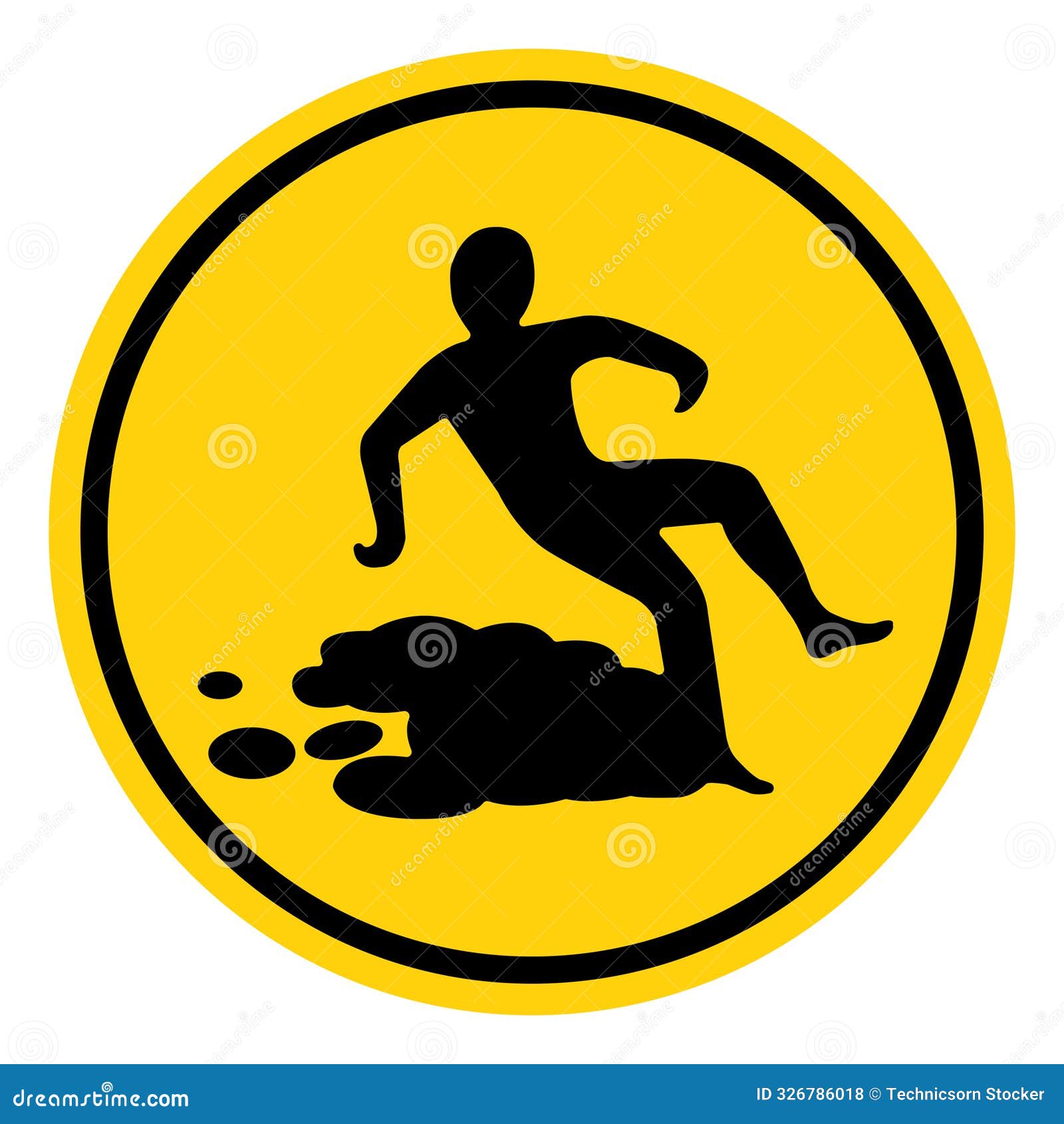 Slippery Symbol Sign,Vector Illustration, Isolate on White Background ...