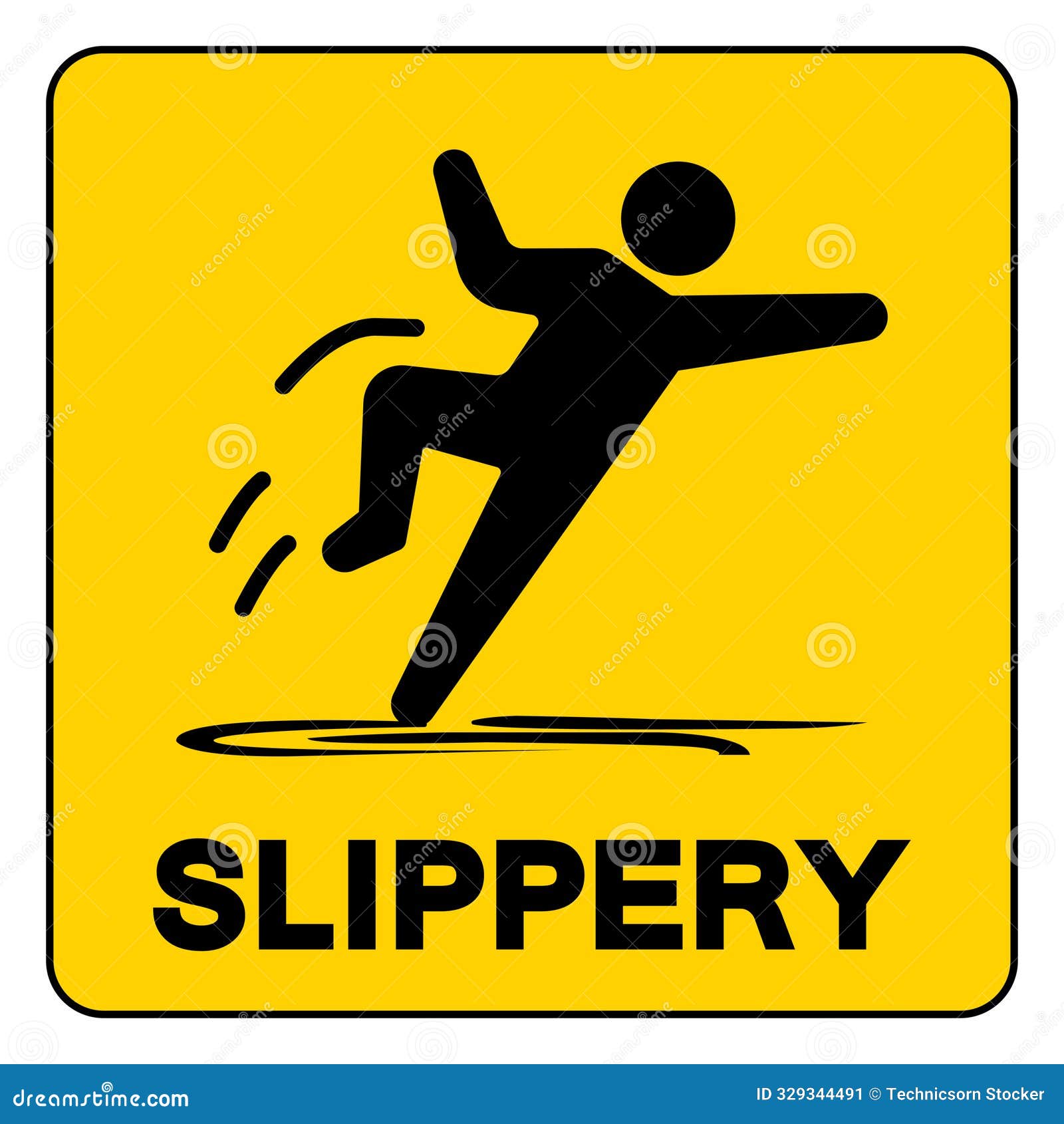 Slippery Symbol Sign,Vector Illustration, Isolate on White Background ...
