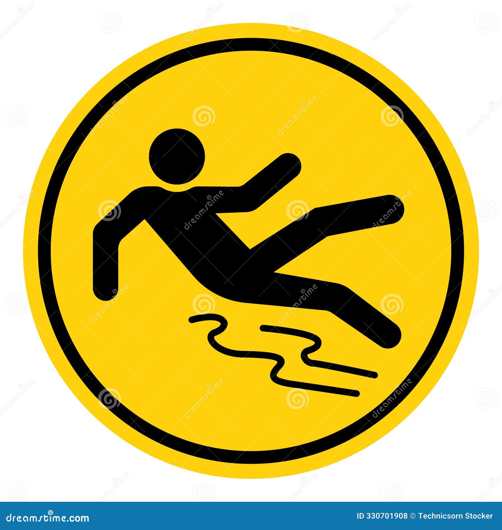 Slippery Symbol Sign,Vector Illustration, Isolate on White Background ...