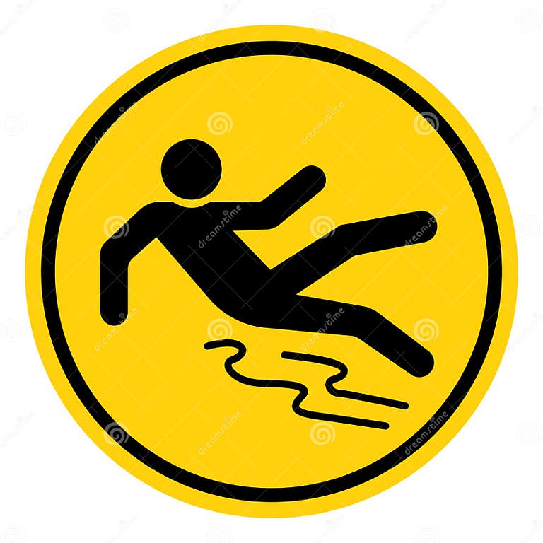 Slippery Symbol Sign,Vector Illustration, Isolate on White Background ...