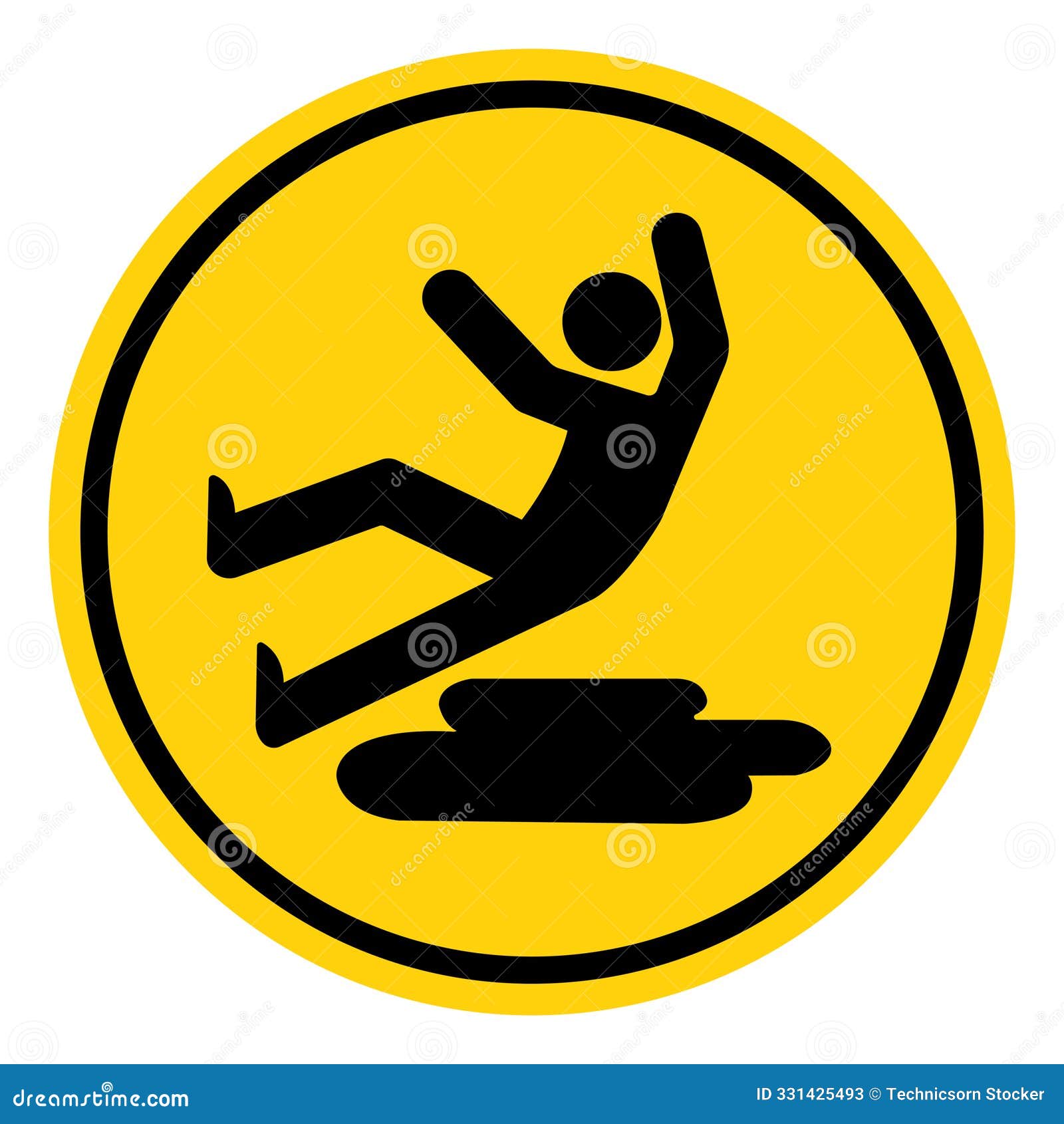 Slippery Symbol Sign,Vector Illustration, Isolate on White Background ...