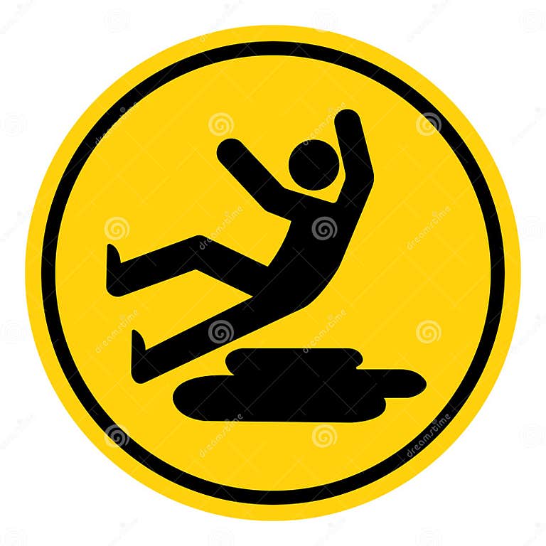 Slippery Symbol Sign,Vector Illustration, Isolate on White Background ...