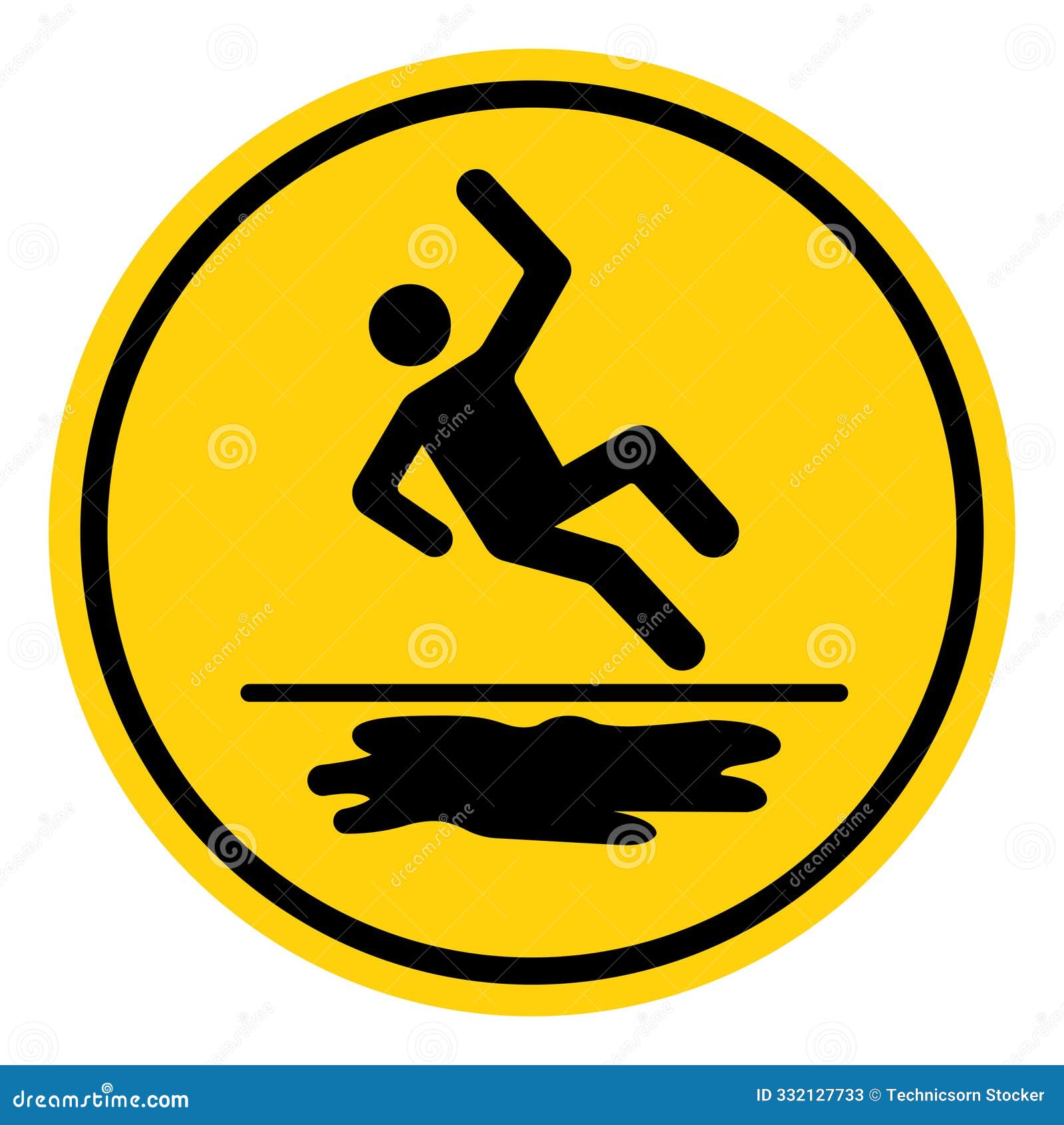 Slippery Symbol Sign,Vector Illustration, Isolate on White Background ...