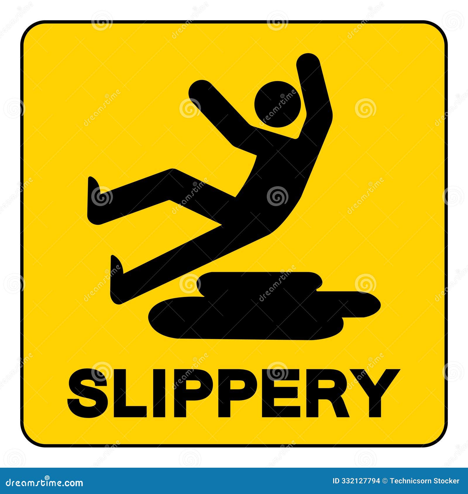 Slippery Symbol Sign,Vector Illustration, Isolate on White Background ...