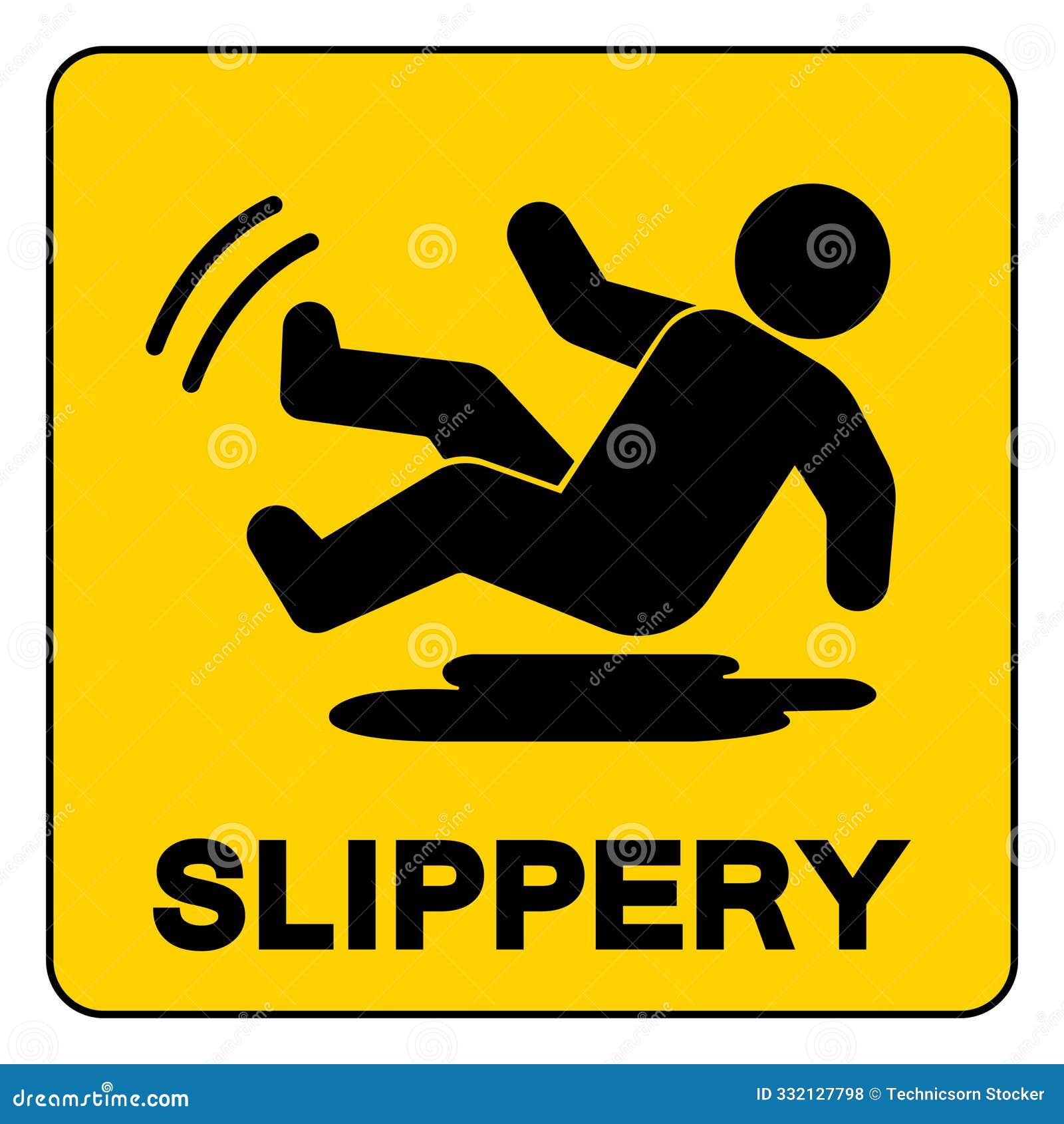 Slippery Symbol Sign,Vector Illustration, Isolate on White Background ...