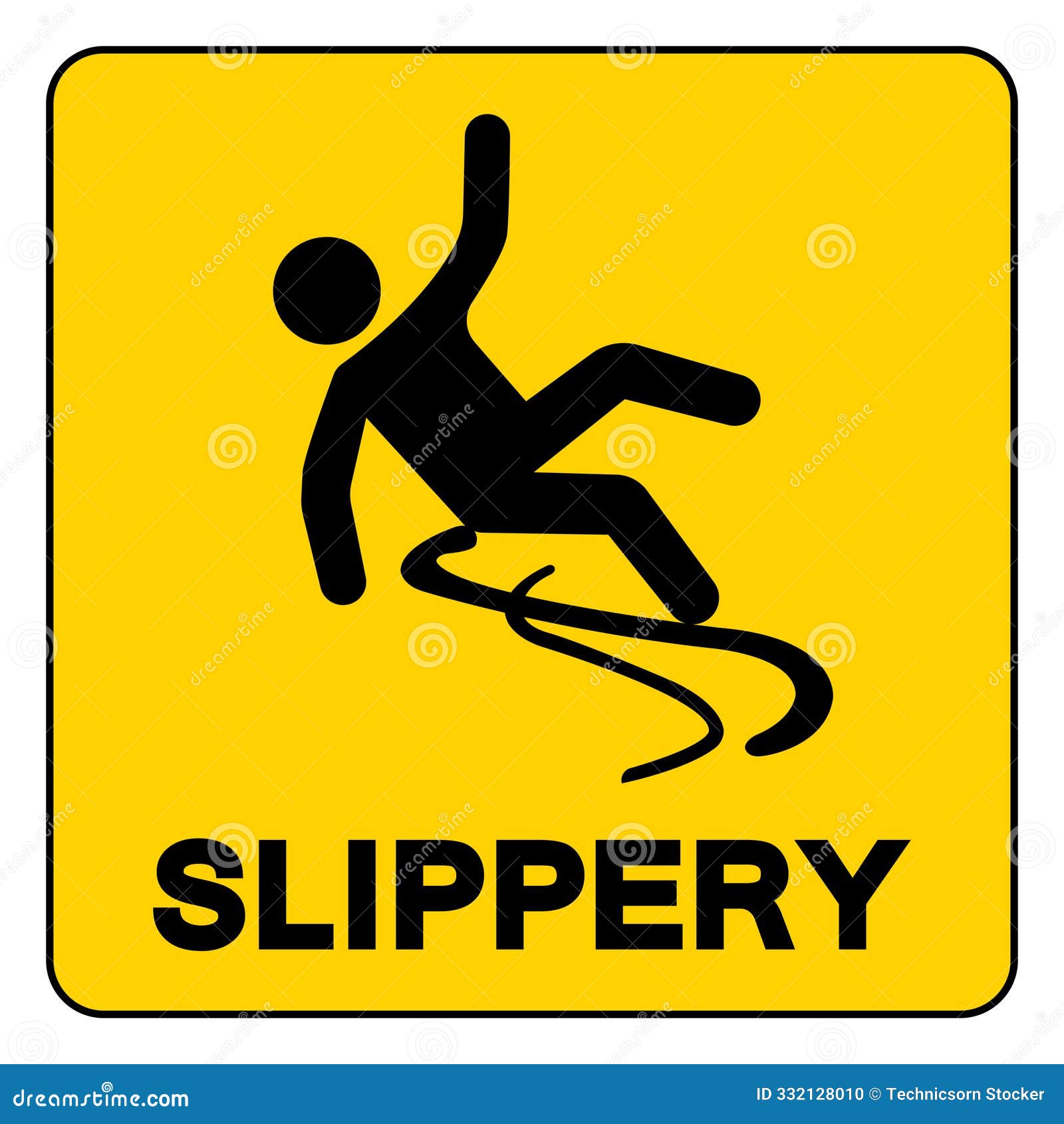 Slippery Symbol Sign,Vector Illustration, Isolate on White Background ...