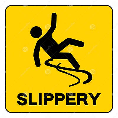 Slippery Symbol Sign,Vector Illustration, Isolate on White Background ...