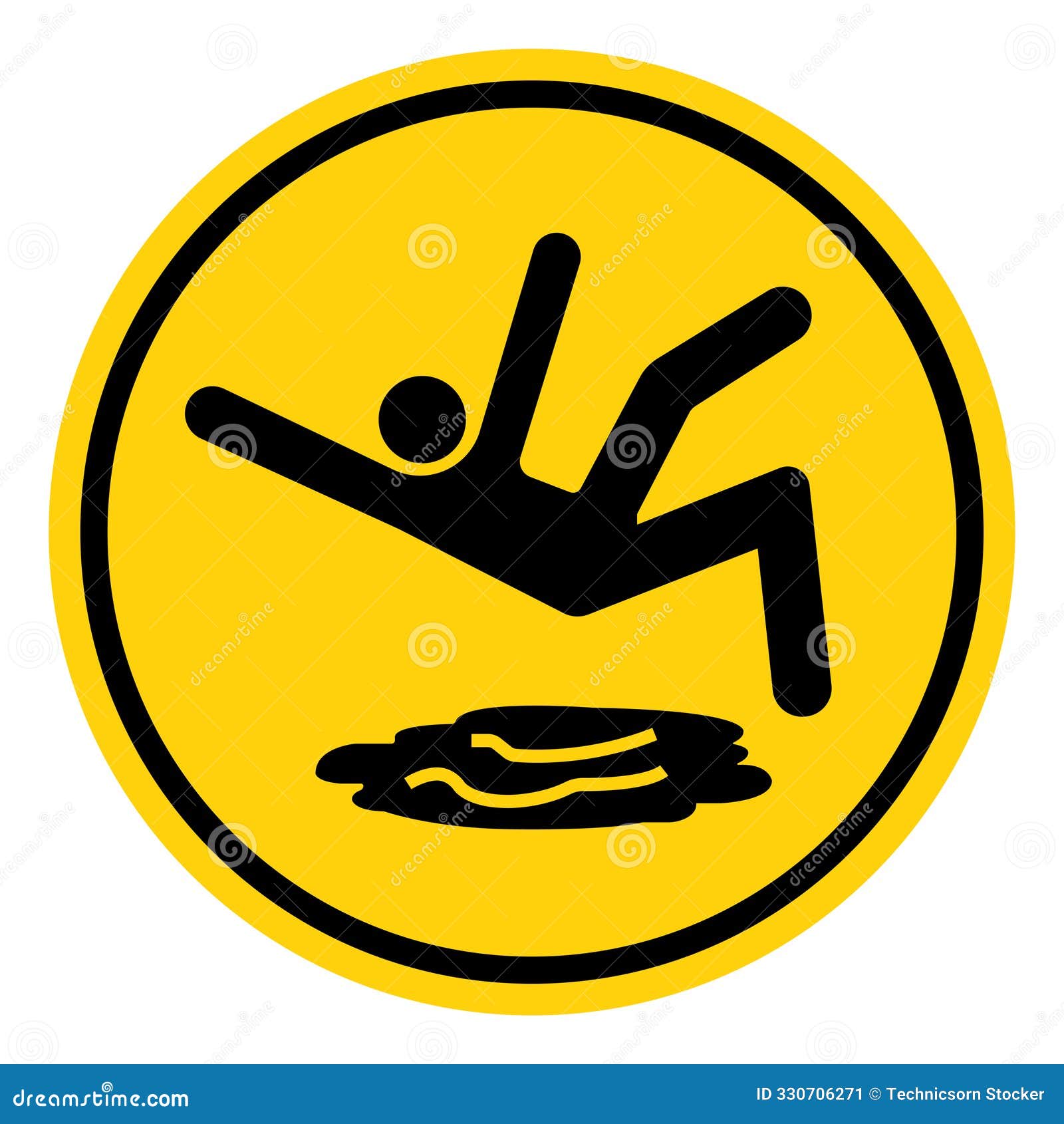 Slippery Symbol Sign,Vector Illustration, Isolate on White Background ...
