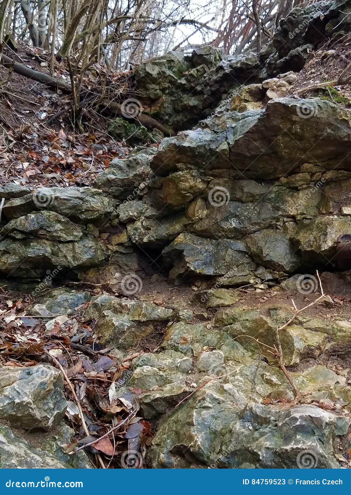 Slippy Rock stock image. Image of muddy, rocks, pathway - 84759523