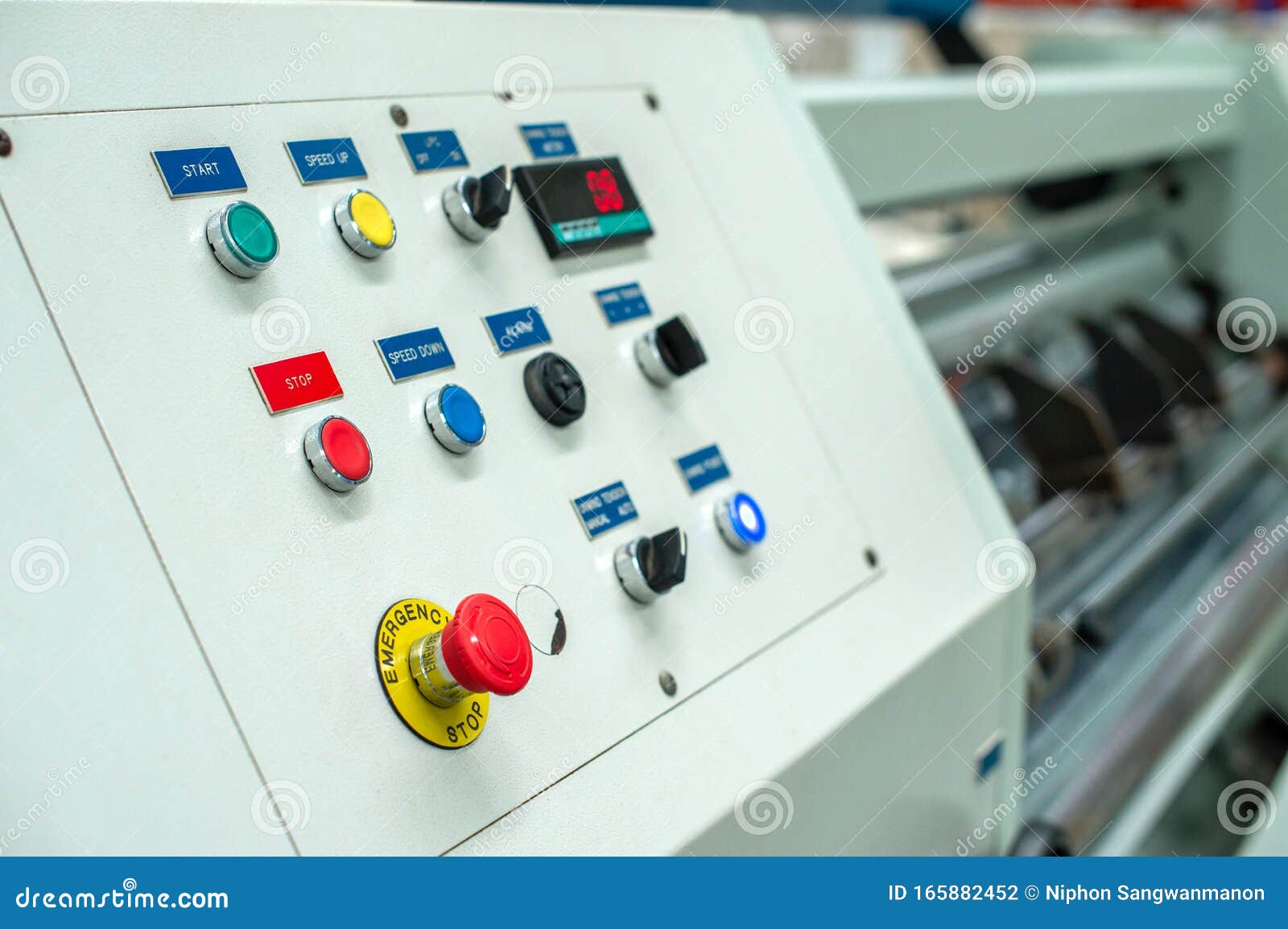Slit Machine Gravure Control Panel. Stock Photo - Image of industry ...