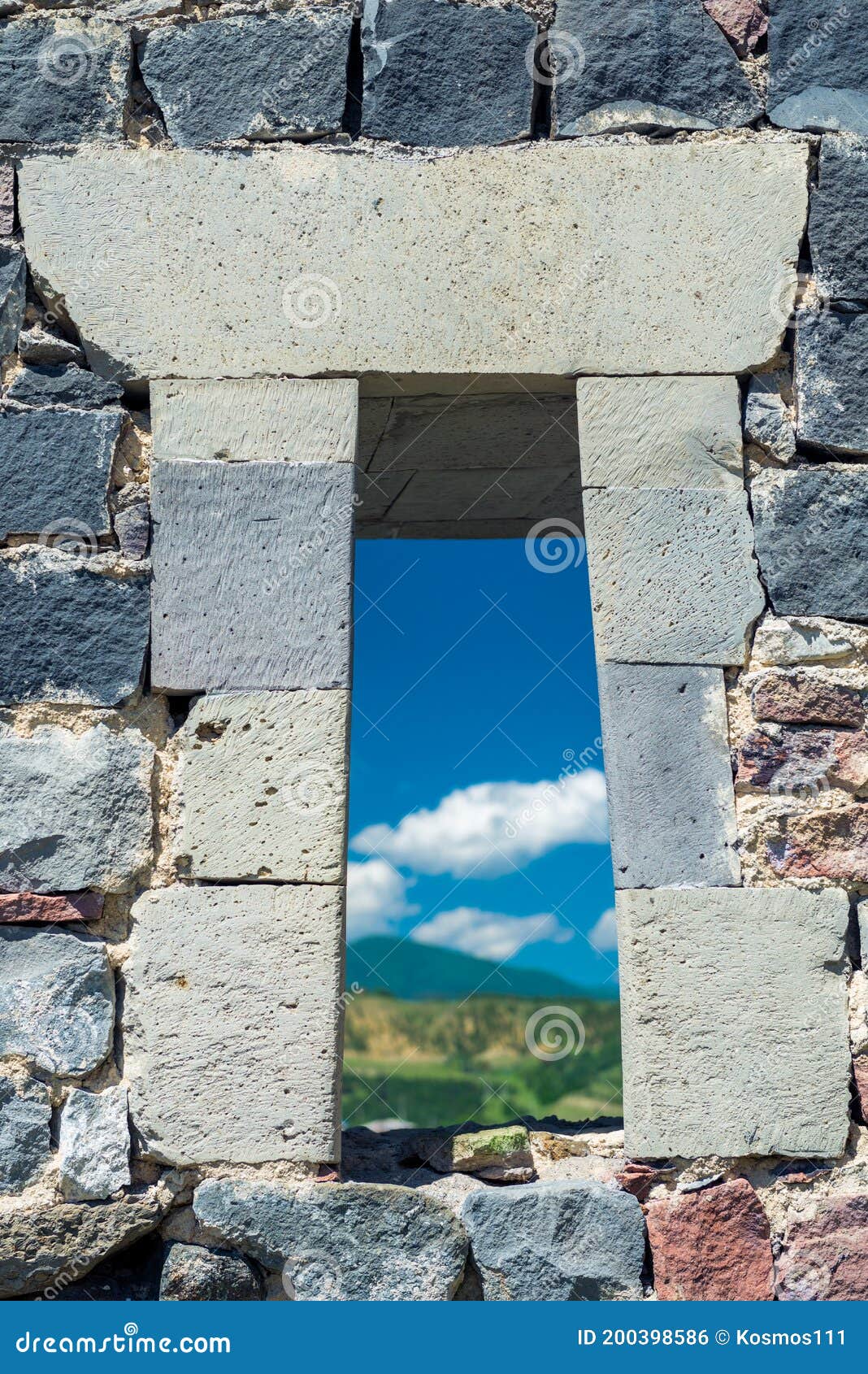 Slit Window Loophole in the Castle Stock Photo - Image of historical ...