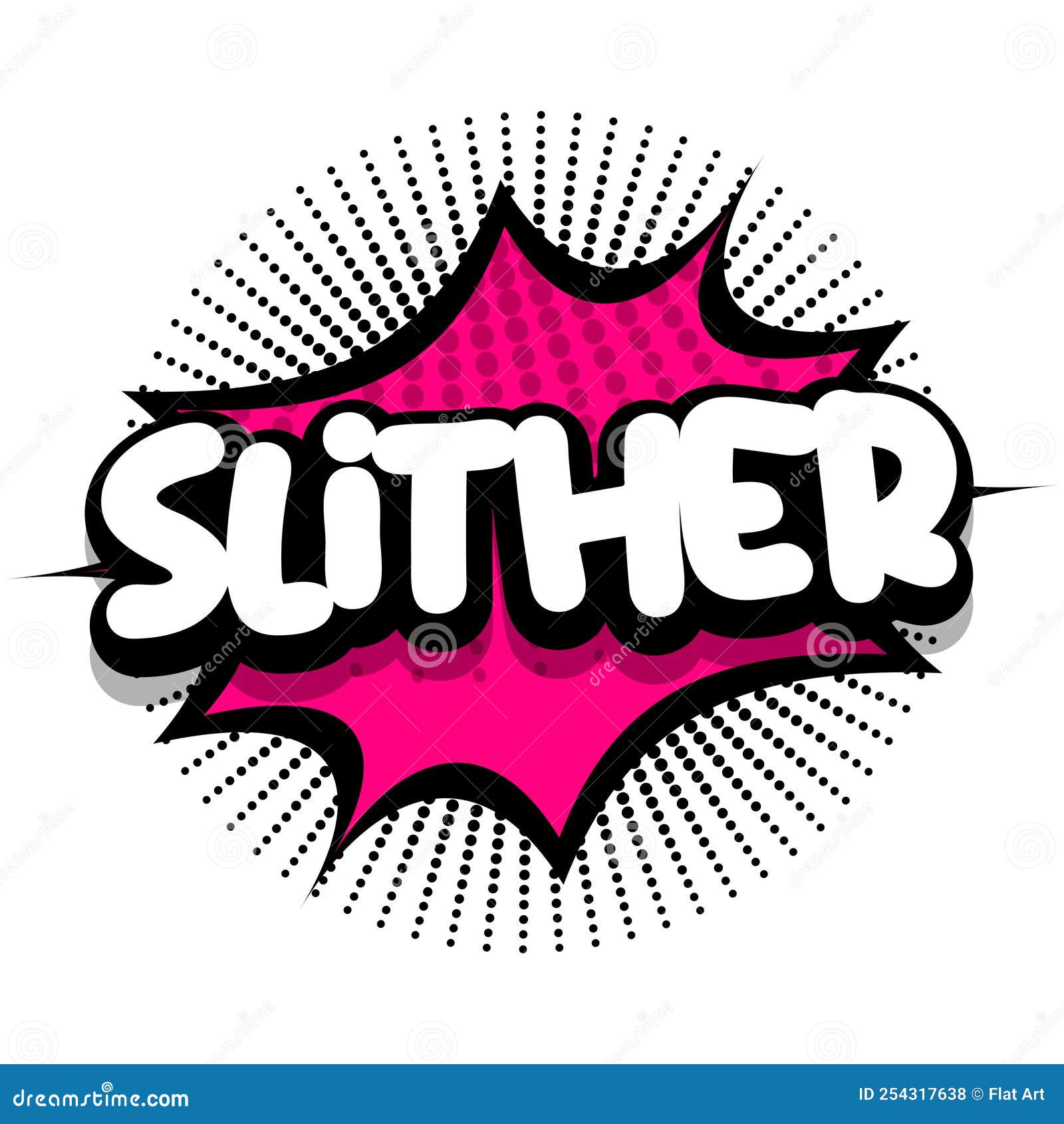 Slither Comic Book Explosion Bubble Vector Illustration Stock Vector ...