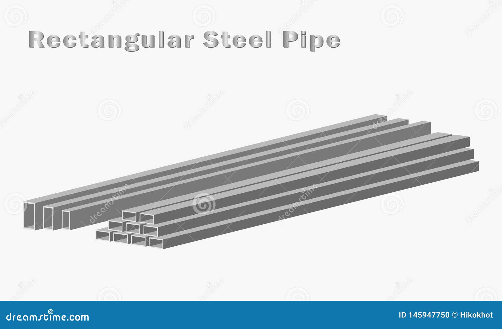 Rectangular Steel Pipe Vector, Construction Industry, Civil Engineering ...