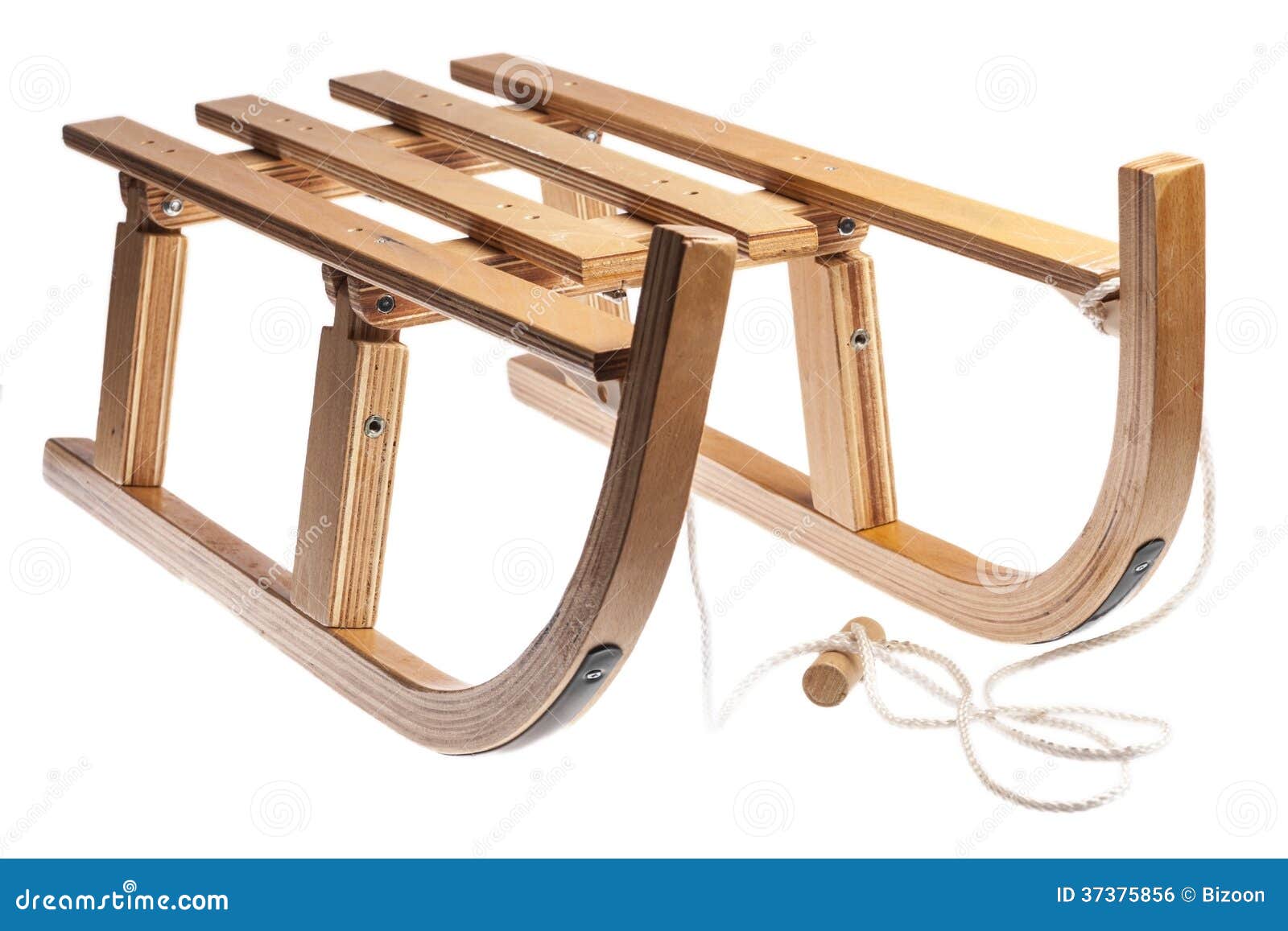 Slitta di legno fotografia stock. Immagine di gioco, gelo - 37375856