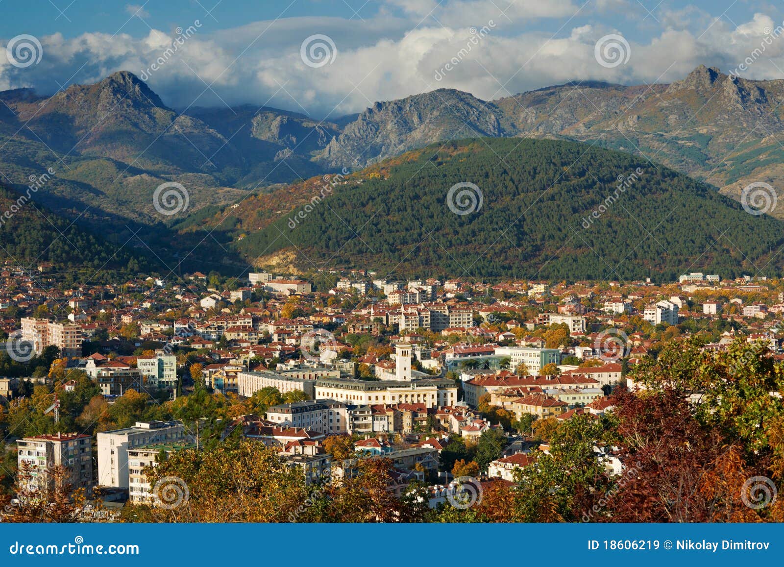 Sliven city, Bulgaria stock image. Image of mountains - 18606219