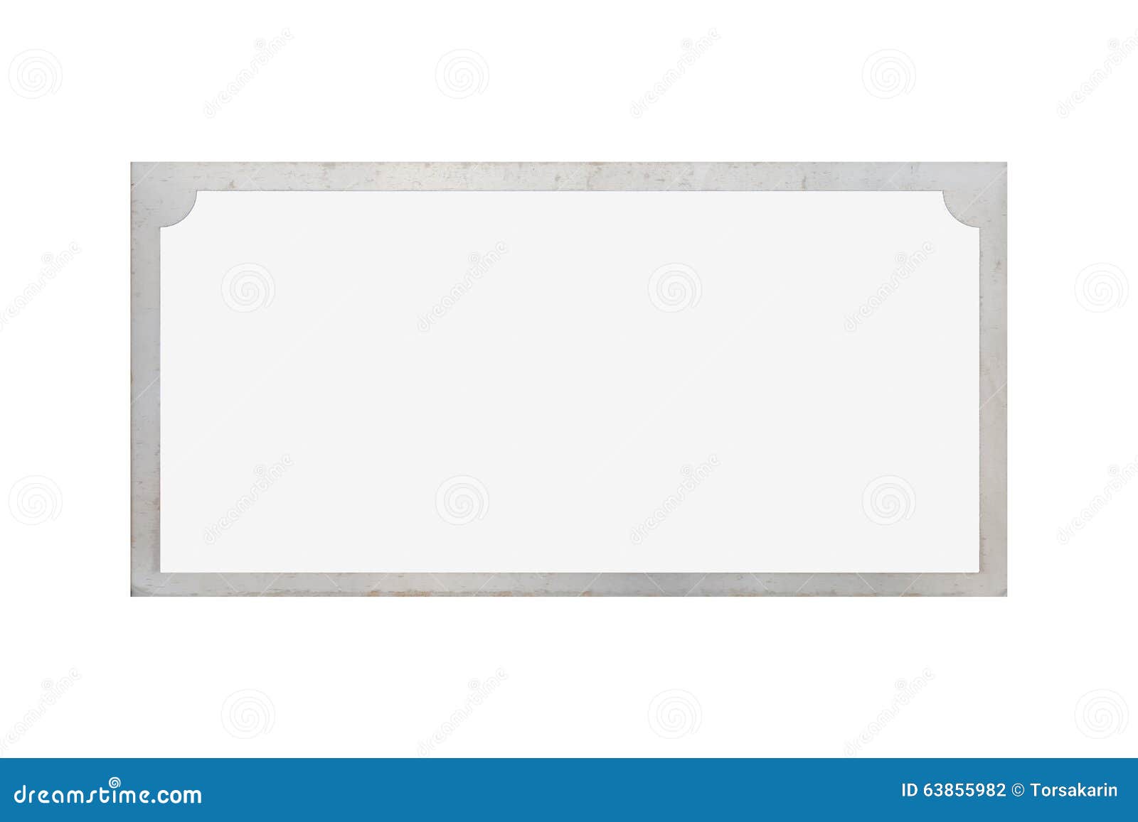 Sliver Name Plate Isolated on White Background Stock Photo - Image of ...