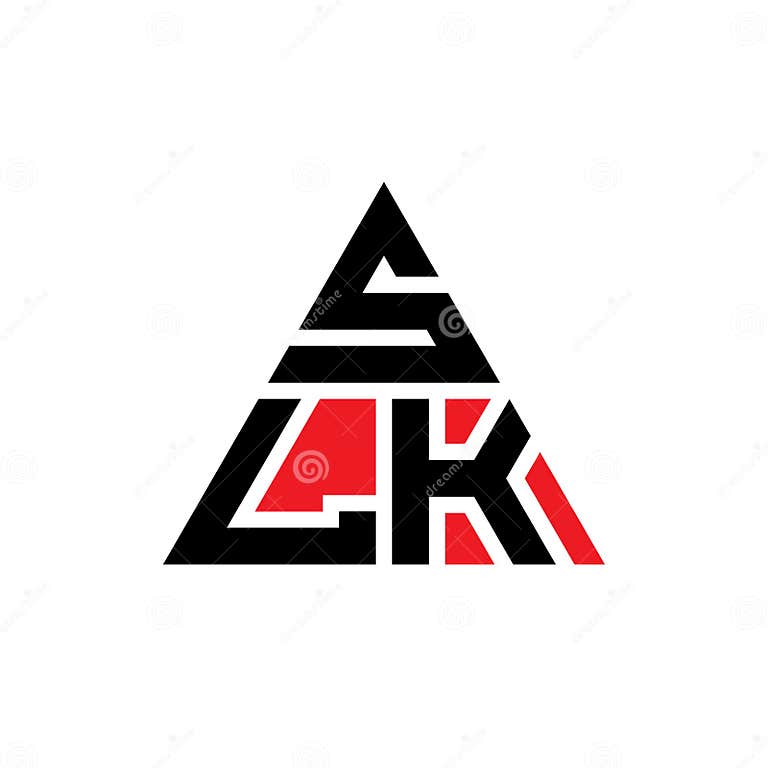 SLK Triangle Letter Logo Design with Triangle Shape. SLK Triangle Logo ...