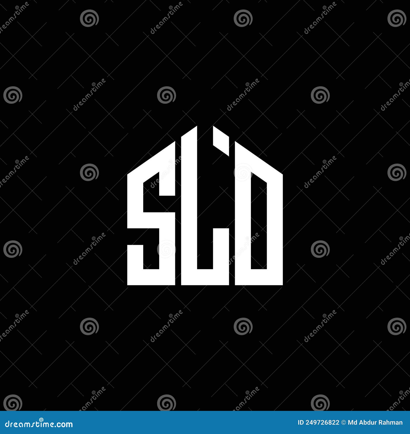SLO Letter Logo Design on BLACK Background. SLO Creative Initials ...