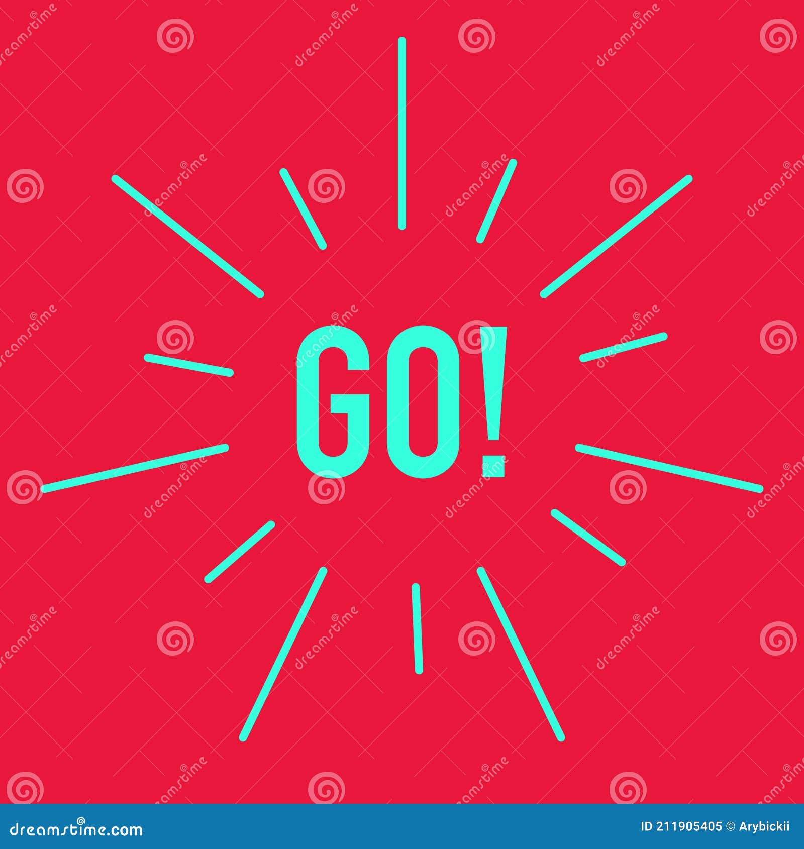 Slogan of Call To Action GO. Vector Illustration Stock Vector ...