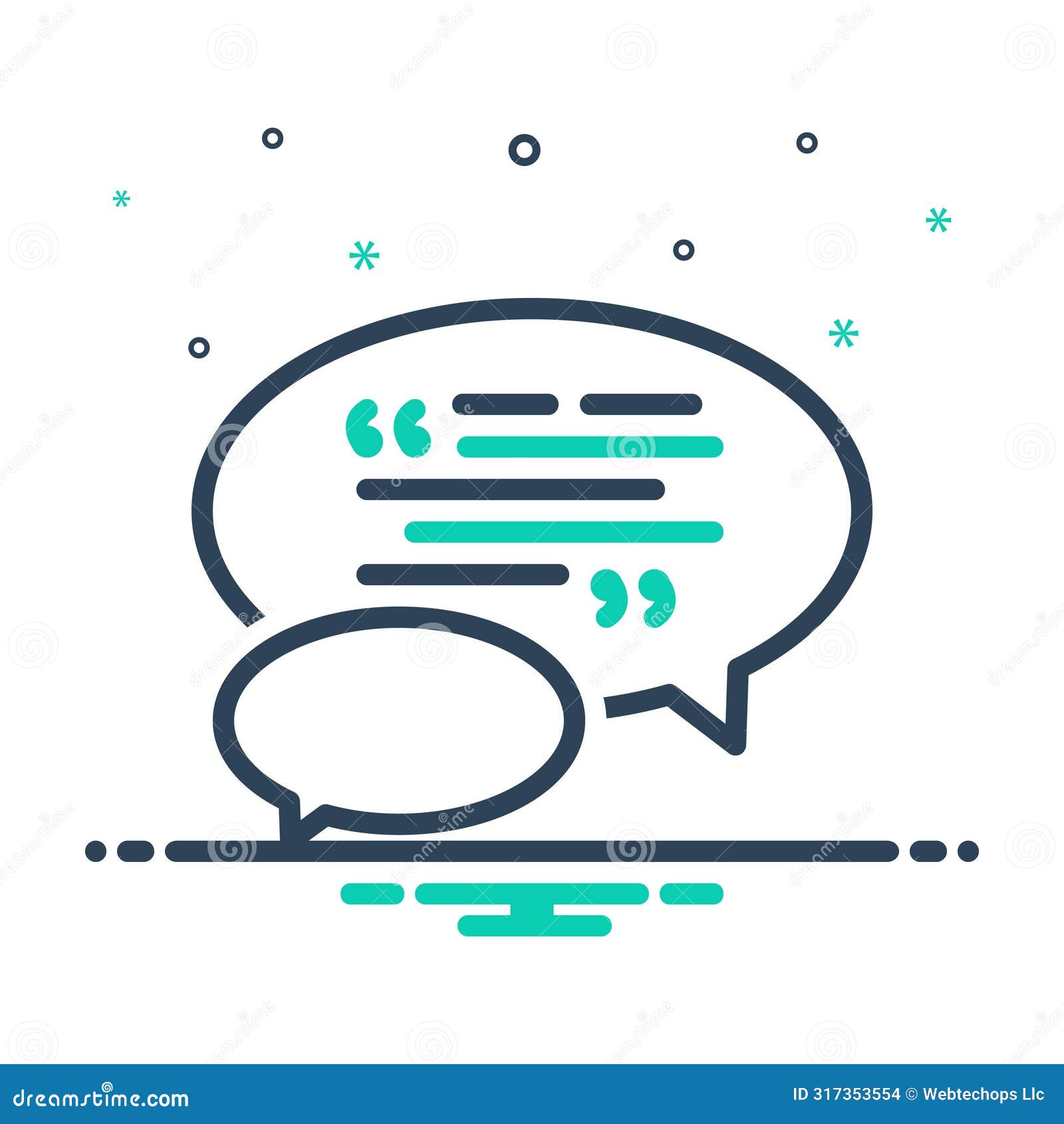 Mix Icon for Slogan, Watchword and Comment Stock Vector - Illustration ...