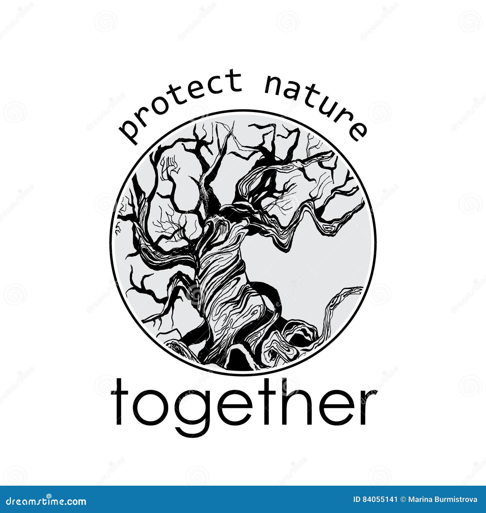 Slogan of Nature Conservancy Stock Vector - Illustration of wild ...