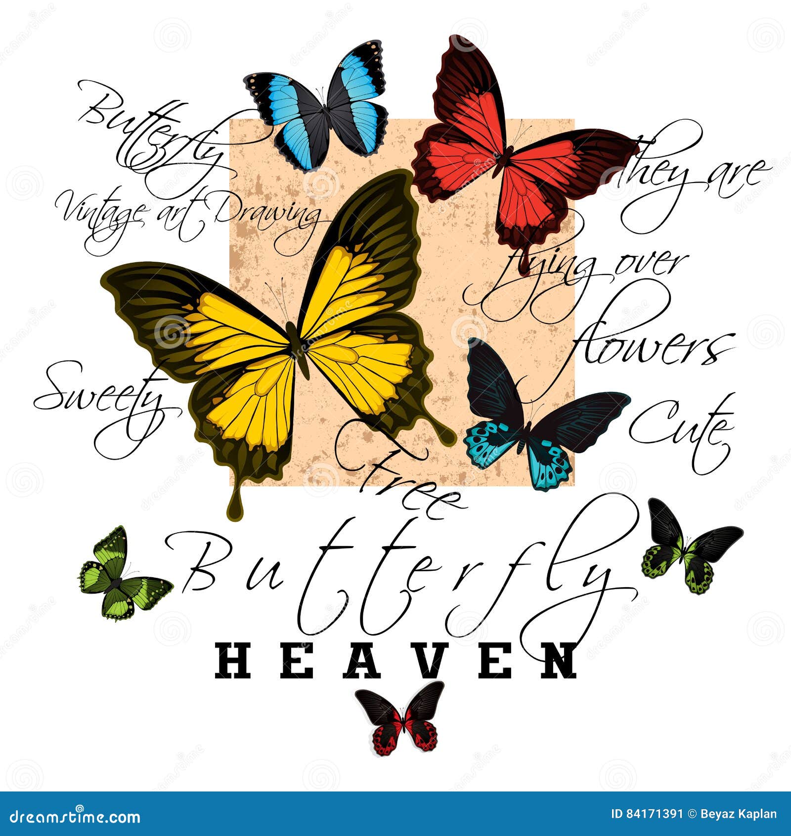 Fly Slogan Butterfly Logo Design Stock Image | CartoonDealer.com #229005469