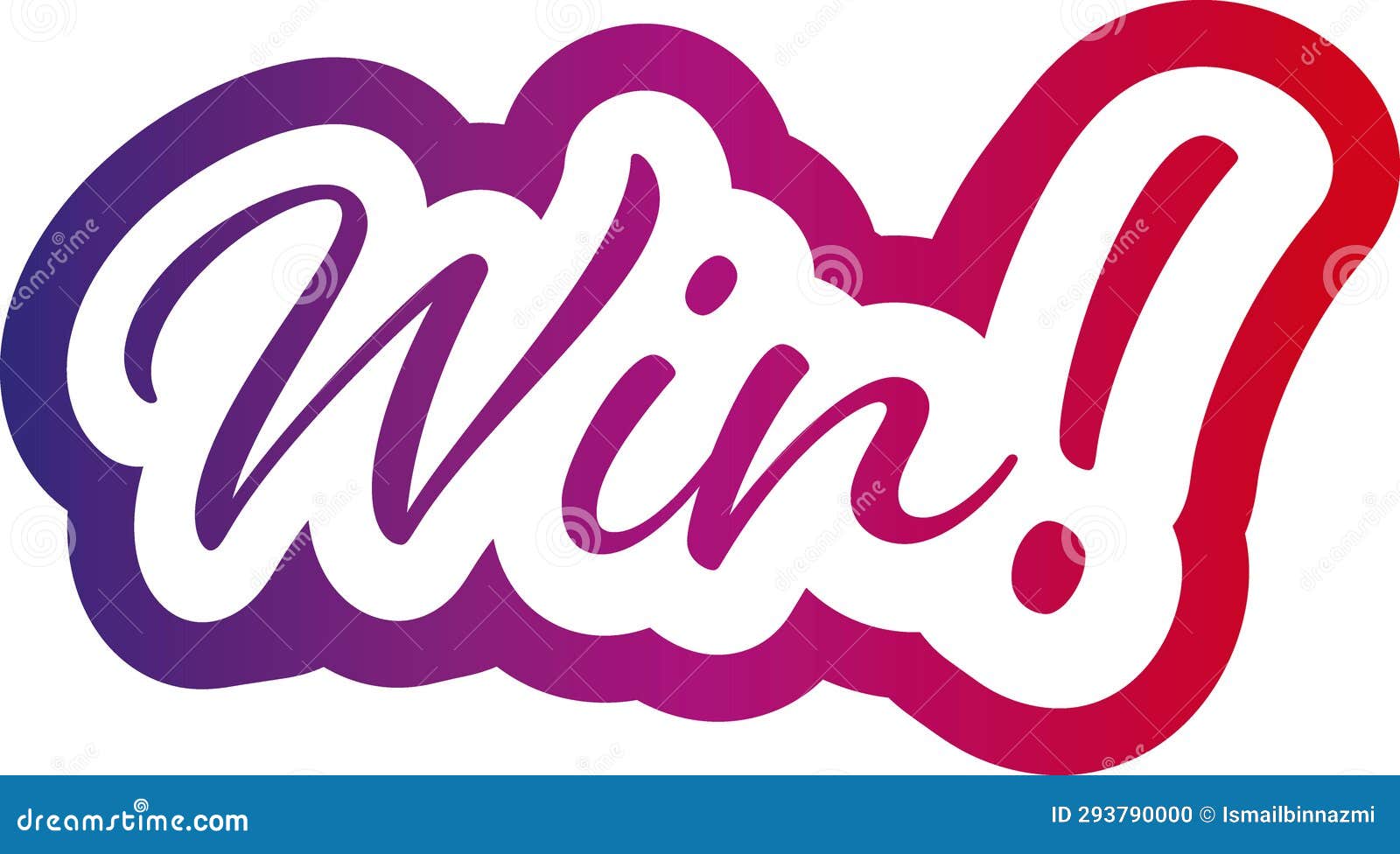 (slogan Win with Exclamation at the End_01 [Converted].eps Stock Vector ...