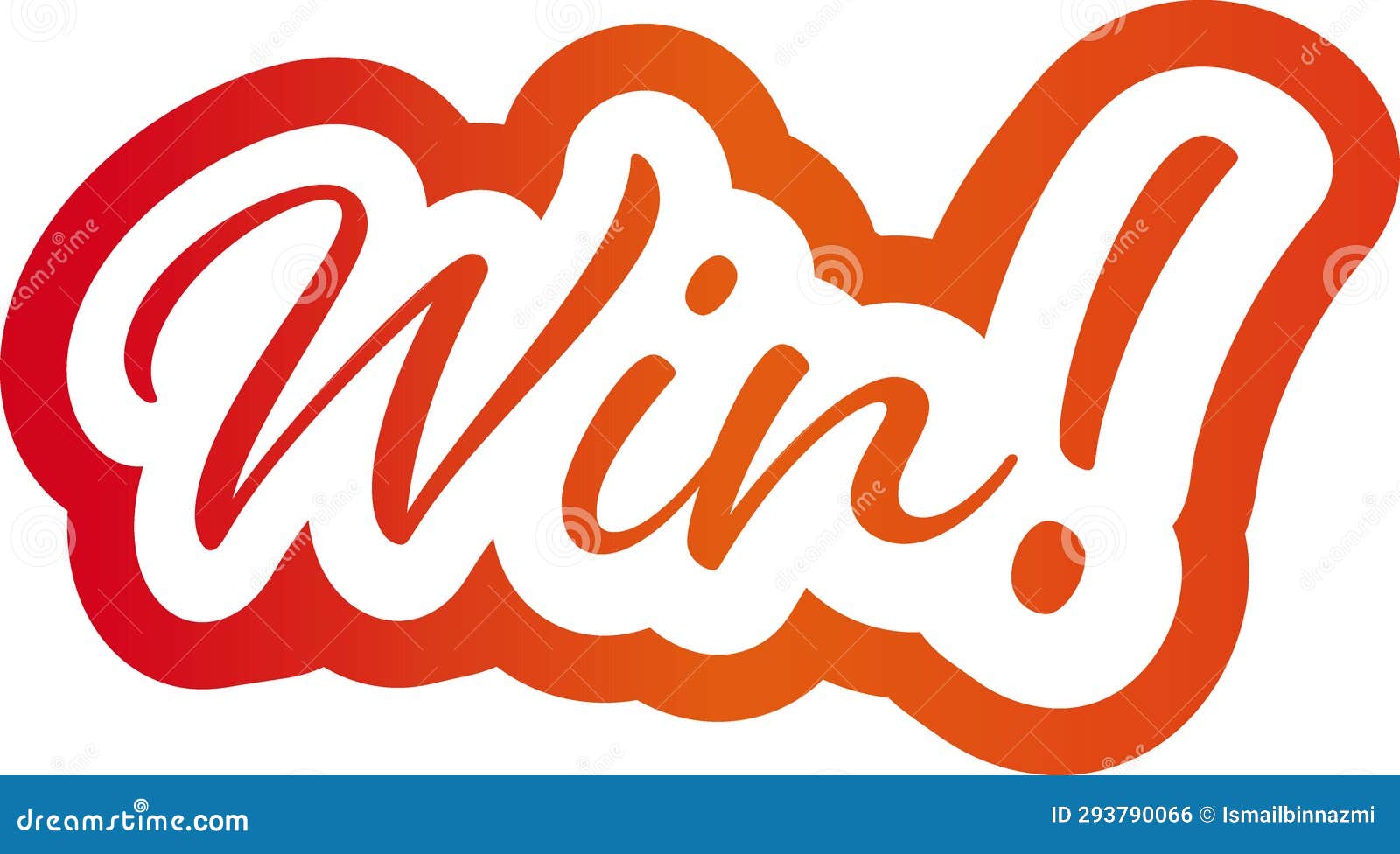 (slogan Win with Exclamation at the End_03 Converted .eps Stock Vector ...